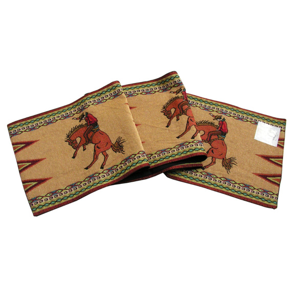 Kinara | Dining | Nwt Bronc Rider Rodeo Design Table Runner | Poshmark